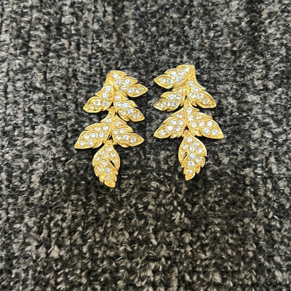 Nolan Miller | Jewelry | Nolan Miller Goldtone Rhinestone Earrings ...